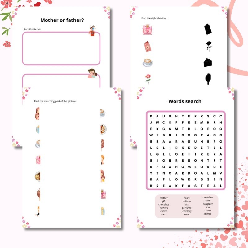 Mothers Day Worksheets